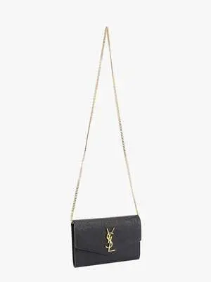 Saint Laurent Leather Crossbody Bag With Cassandre Logo