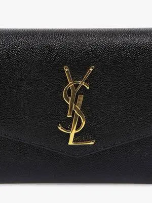 Saint Laurent Leather Crossbody Bag With Cassandre Logo