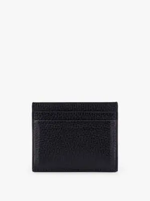Valentino Garavani Leather Card Holder With Stud Detail - Black