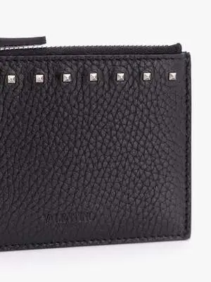 Valentino Garavani Rockstud Leather Card Holder