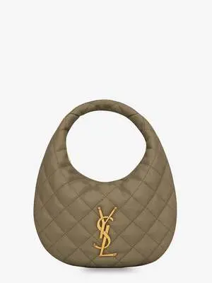 Saint Laurent Icarino Leather Handbag - Grey