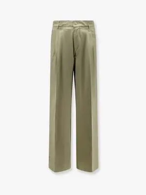 AMARANTO Cotton Trousers - Green