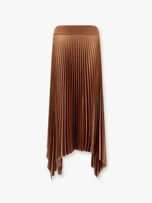 JOSEPH Pleated Skirt - Brown