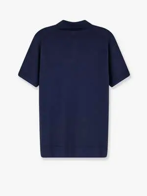 Corneliani Virgin Wool Polo Shirt - Blue
