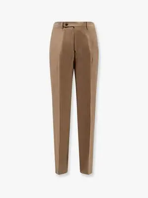 Corneliani Regular Linen Trousers - Beige