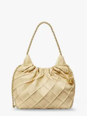 Tory Burch Fleming Mini Hobo Bag - Beige