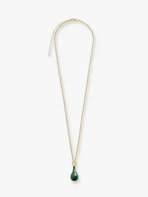 TOTEME Medium Jade Drop Necklace - Gold