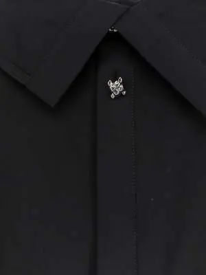 Bottega Veneta Compact Cotton Canvas Shirt With Square Knot Buttons