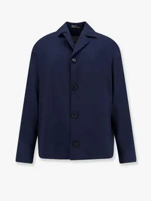 Corneliani Edge Virgin Wool And Silk Jacket - Blue