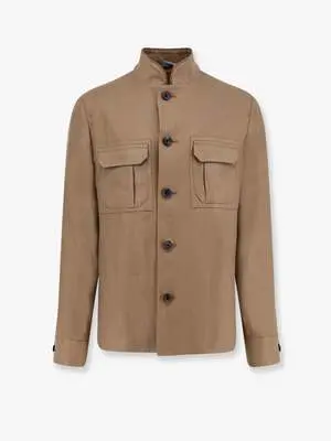 Corneliani Leather Jacket - Brown