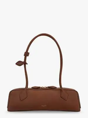 Alaïa Teckel Medium Suede Shoulder Bag - Brown