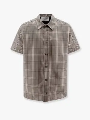 AMARANTO Madras Cotton Blend Shirt