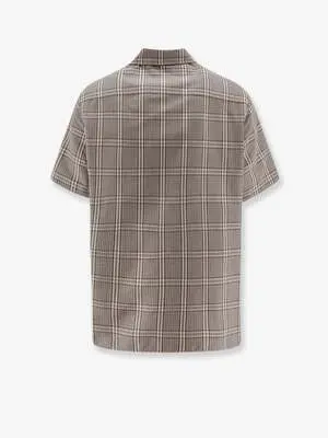 AMARANTO Madras Cotton Blend Shirt