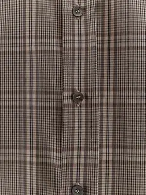 AMARANTO Madras Cotton Blend Shirt