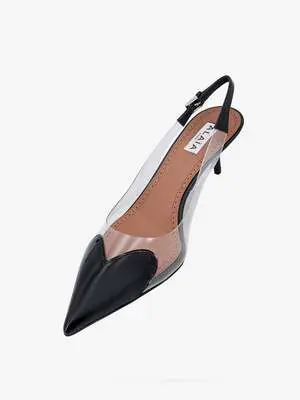 Alaïa Le Coeur Slingback Pvc And Leather Pumps - Black