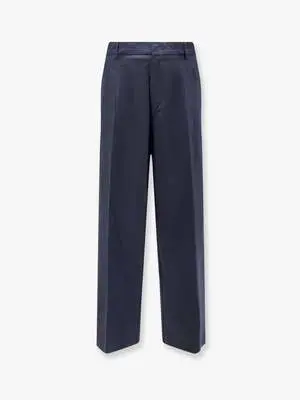 AMARANTO Cotton Trousers - Blue