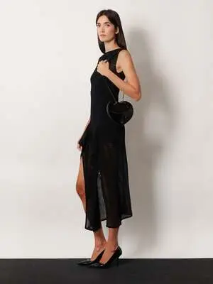 Alaïa Le Coeur Patent Leather Crossbody Bag - Black