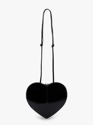 Alaïa Le Coeur Patent Leather Crossbody Bag - Black
