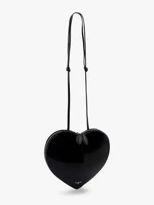 Alaïa Le Coeur Patent Leather Crossbody Bag - Black