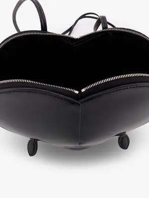 Alaïa Le Coeur Patent Leather Crossbody Bag - Black