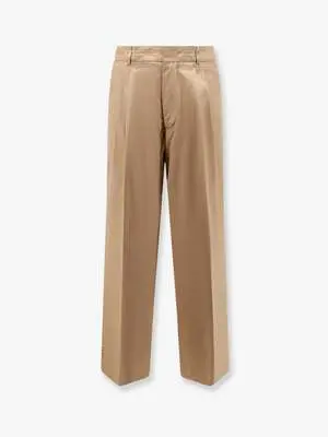 AMARANTO Cotton Trousers - Brown