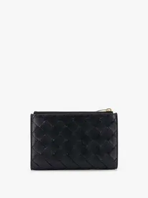 Bottega Veneta Leather Wallet With Intrecciato Pattern