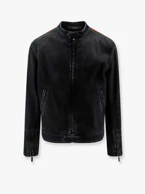 Gucci Denim Jacket Certified Cotton Jacket With A Faded Effect - Black