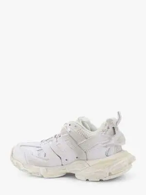 Balenciaga Track Signature Sneakers With Side Logo Print - White