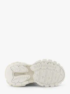 Balenciaga Track Signature Sneakers With Side Logo Print - White