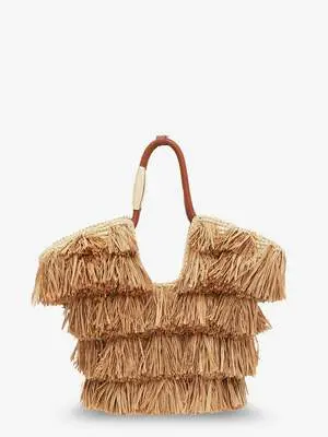 Zimmermann Golden Time Crossbody Bag With Fringe - Beige