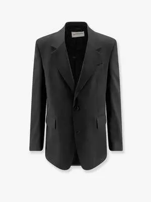 AMARANTO Virgin Wool Blend Blazer - Black