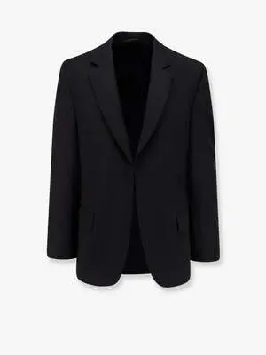 Balenciaga Wool Blazer With Modal Insert - Black