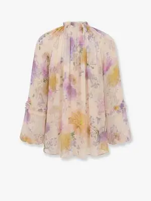 Zimmermann Luna Viscose Floral Print Shirt