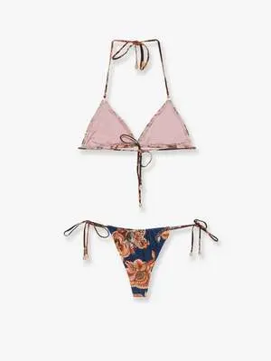 Zimmermann Aster Nylon Bikini With Paisley Print