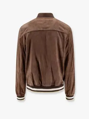 AMARANTO Suede Bomber Jacket