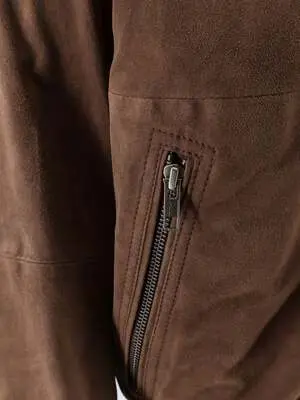 AMARANTO Suede Bomber Jacket