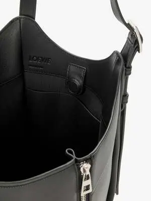 Loewe Hammock Flip Leather Handbag With Front Lettering Logo