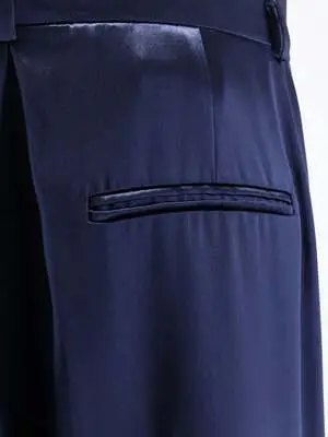 Alberta Ferretti Satin Trousers With Pinces