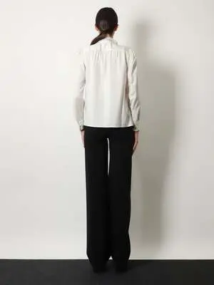 Gucci Striped Silk Shirt With Front Tie Detail