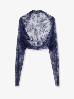 Alberta Ferretti Lace Shrug - Blue