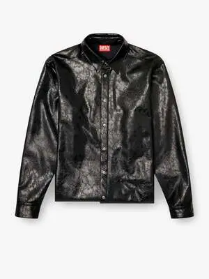 DIESEL® S-simply-qmbu Faux-leather Shirt