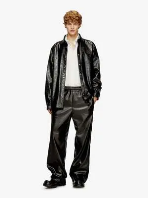 DIESEL® S-simply-qmbu Faux-leather Shirt