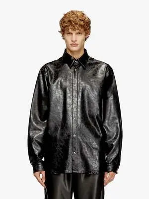 DIESEL® S-simply-qmbu Faux-leather Shirt
