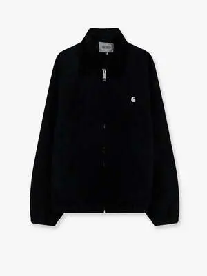 Carhartt Work In Progress Madison Ripstop Cotton Jacket With Embroidered Logo On The Front - Black