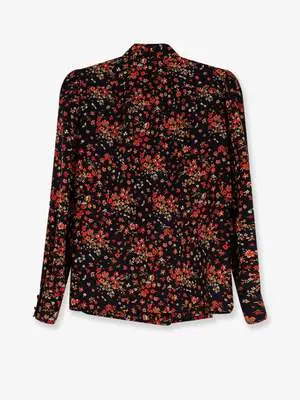 Gucci Printed Silk Shirt With All-over Floral Motif - Black