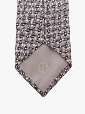 Giorgio Armani Silk Neck Tie With All-over Micro-pattern