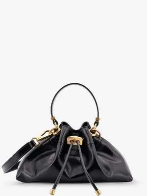 JIMMY CHOO Cinch Small Leather Shoulder Bag - Black