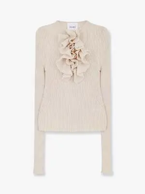 NUDE Ribbed Cotton Blend Sweater - Beige