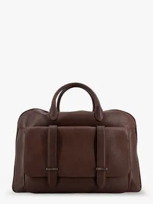 Orciani Jones Leather Travel Bag - Brown