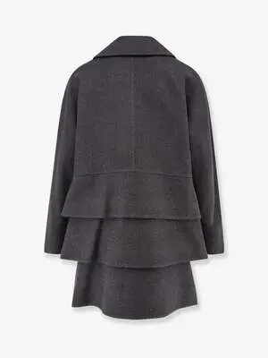 Max Mara Oversize Virgin Wool And Cashmere Coat - Grey